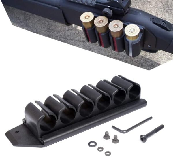 Mossberg 500 12 Gauge Side Saddle Tactical Shotgun 6 Shell Holder Quick ...