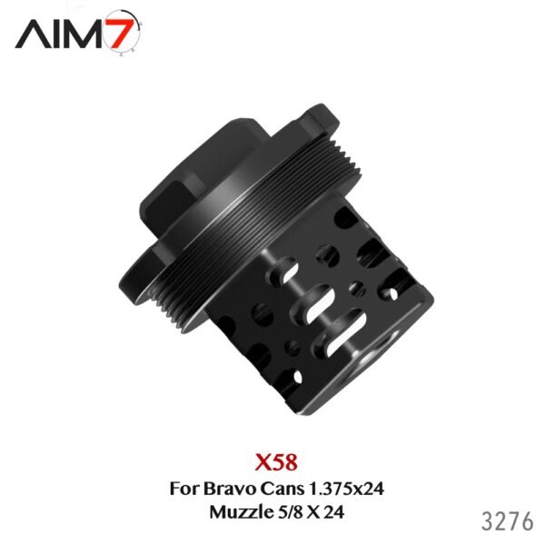 Aim7 X58 Muzzle 5/8x24 For Bravo Tubes 1.375"x24 - 528 Tactical